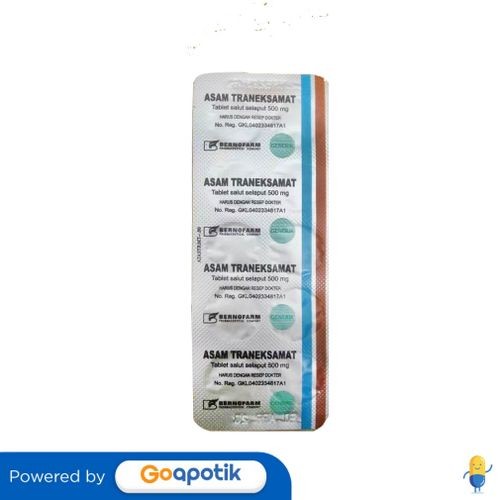Jual Asam Traneksamat Bernofarm 500 Mg Strip 10 Tablet | Shopee Indonesia