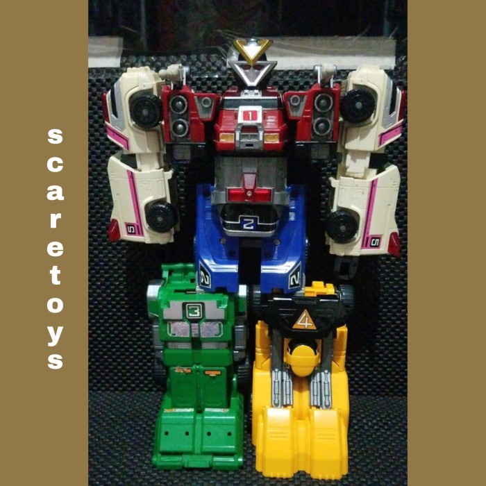 Jual power rangers turbo rescue megazord sentai carranger dx vrv robo ...