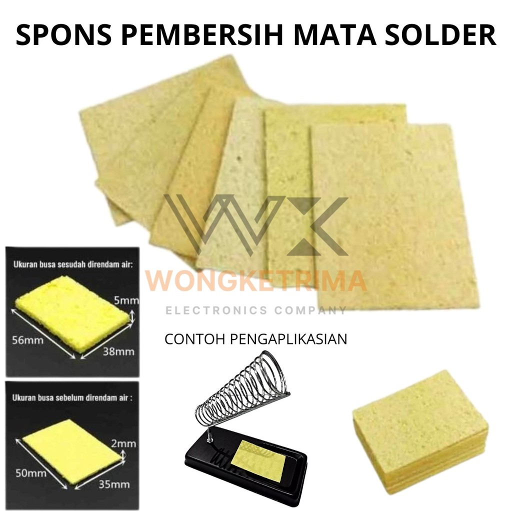 Jual SPONS BUSA PEMBERSIH MATA SOLDER UKURAN / TIP CLEANER SPONGE ...