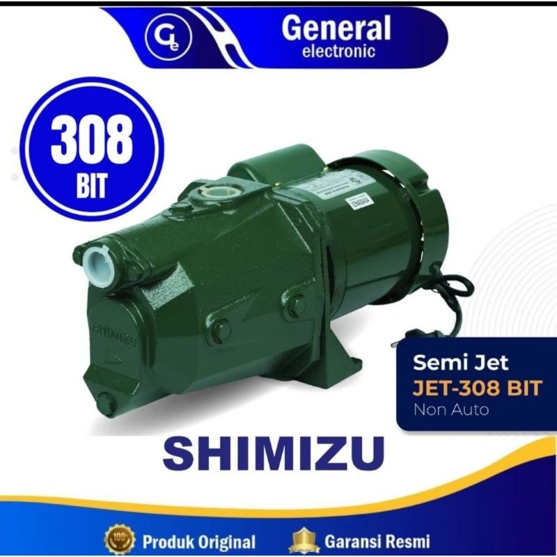 Jual SHIMIZU POMPA AIR SUMUR DANGKAL SEMI JET NON OTOMATIS JET-308 BIT DORONGAN KENCANG | Shopee ...