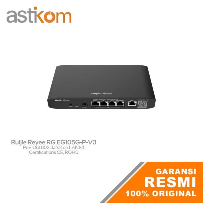 Jual Ruijie Reyee RG EG105G-P-V3 5-Port Gigabit Smart Cloud Managed Router with 4 PoE+ | Shopee ...
