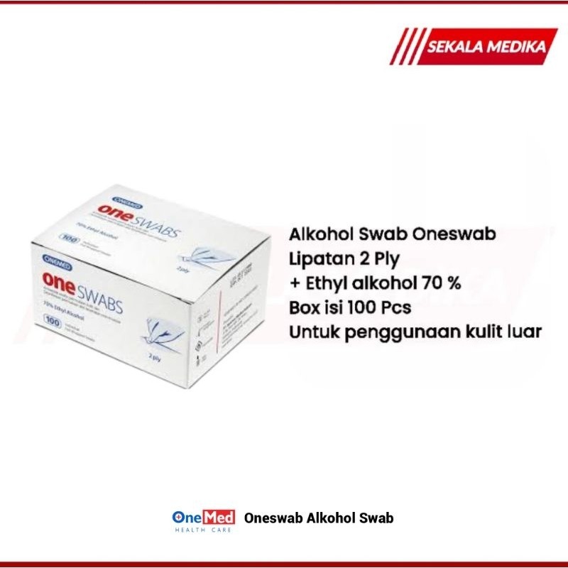 Jual Oneswab Alkohol Swab Tissue Alcohol Prep Pads Onemed / Box ...