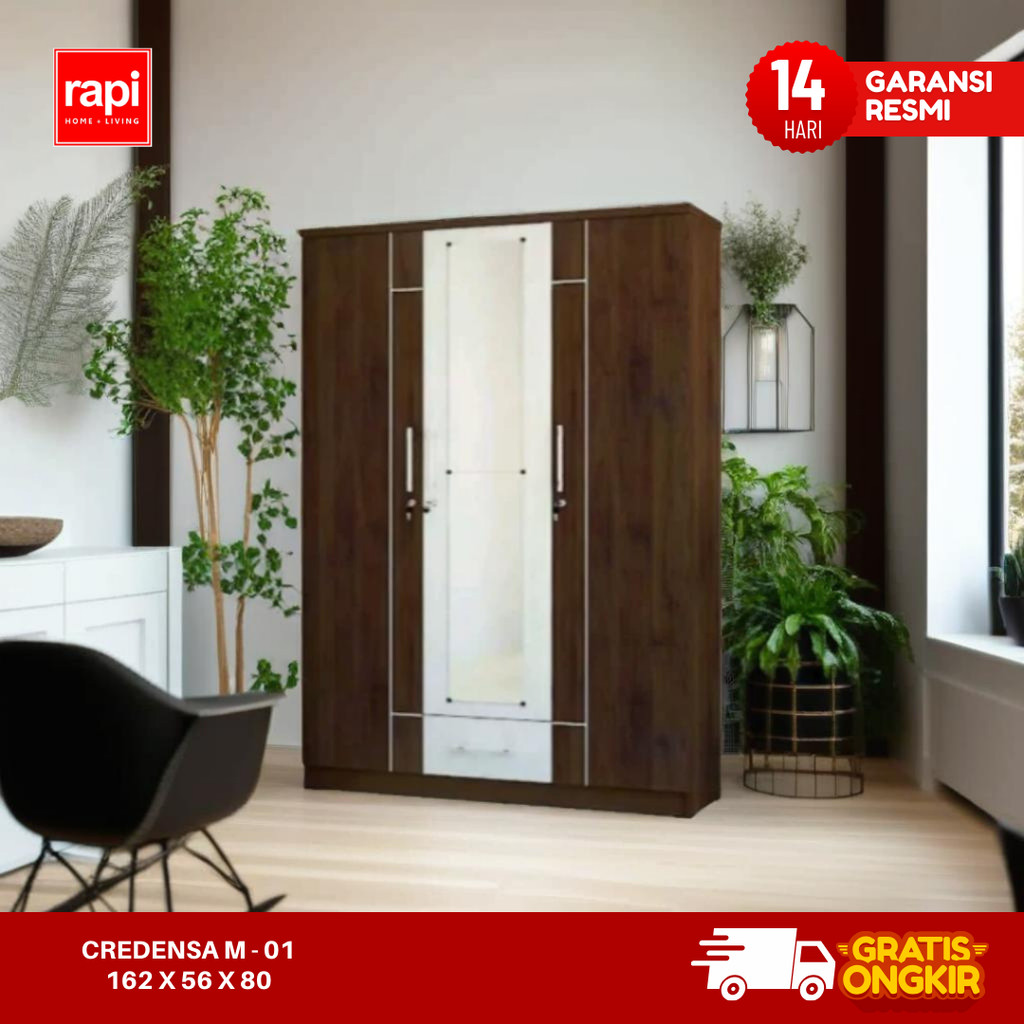 Jual RAPI Lemari Pakaian 3 Pintu / Lemari Baju / LEMARI PAKAIAN V - 3P ...