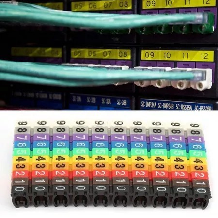 Jual Label Kabel Cable Markers Sticker Jaringan Listrik Clip-on String ...