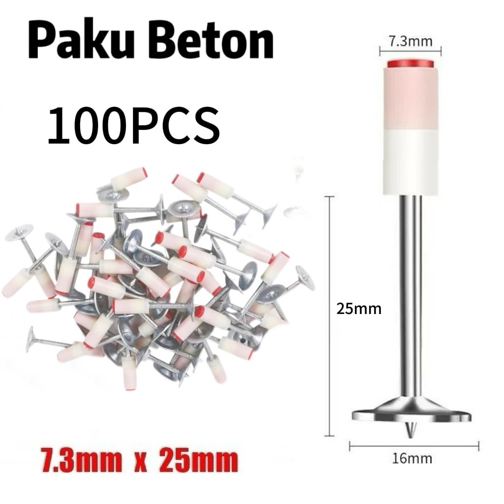 Jual 【COD】100PCS 7,3mm Paku Tembak Beton Stampset Mini Ramset Paku Mini Nail Fastening Gun Paku ...