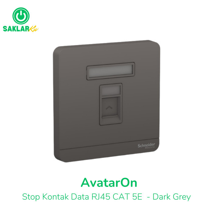 Jual Schneider Electric AvatarOn Dark Grey Data Socket RJ45 CAT5E ...