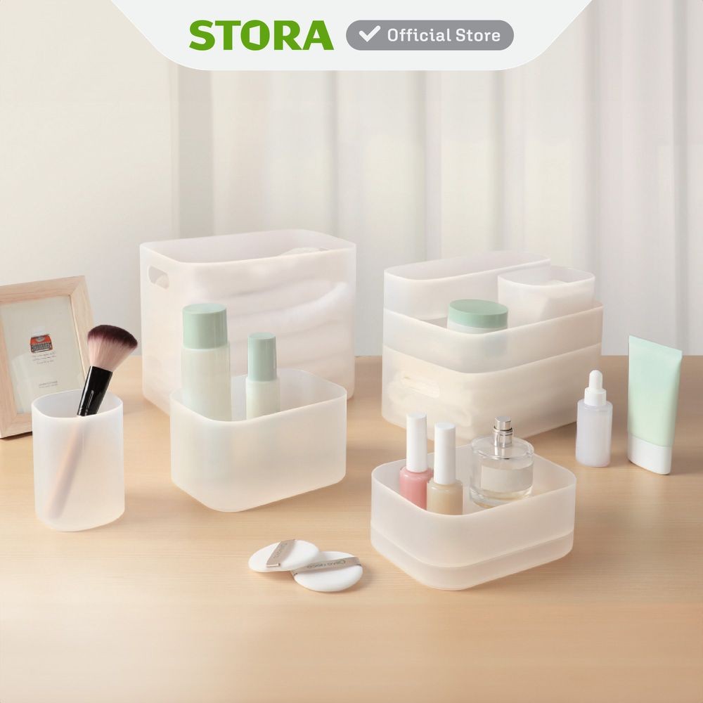 Jual Stora Kotak Penyimpanan Frosted Storage Kotak Serbaguna Plastik ...