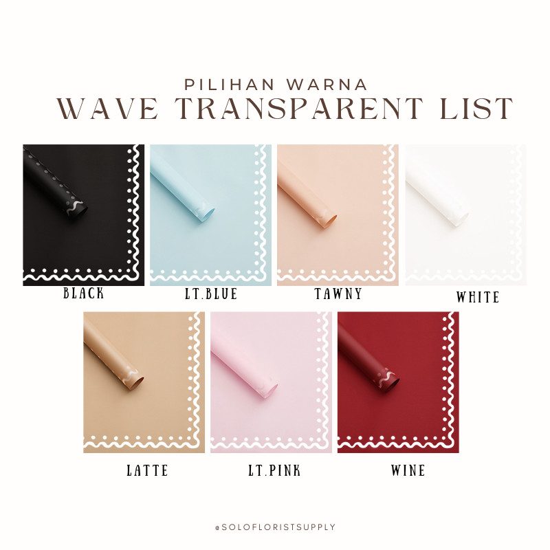 Jual WAVE TRANSPARENT LIST WRAPPING PAPER GOLD LINE CELLOPHANE BUKET ...