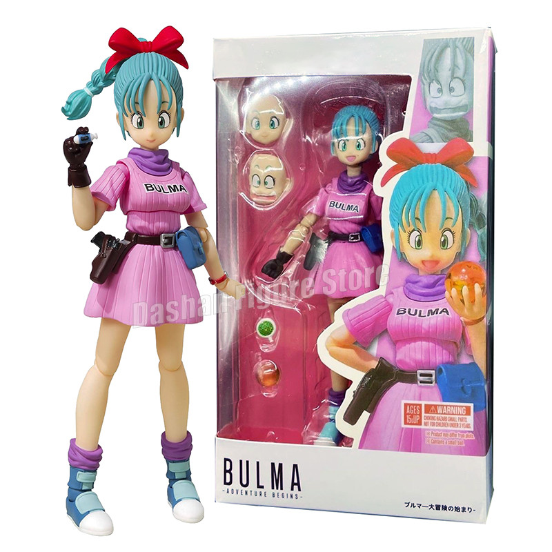 Jual 13cm SHF Dragon Ball Figures Bulma Goku Action Figure PVC Battle ...