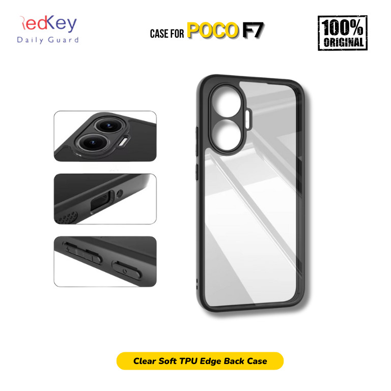 Jual Redkey Case Xiaomi Poco F7 PC Clear Soft TPU Edge Back Case ...