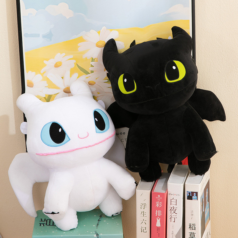 Jual Kawaii Toothless Light Filled Plush Toy Cartoon Cute Dragon Taming ...