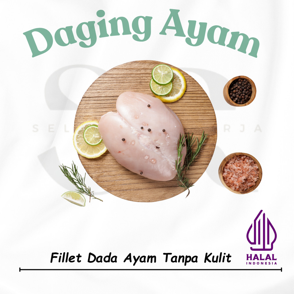 Jual Fillet Dada Ayam Segar 1 KG Boneless Dada Chicken Breast FRESH ...