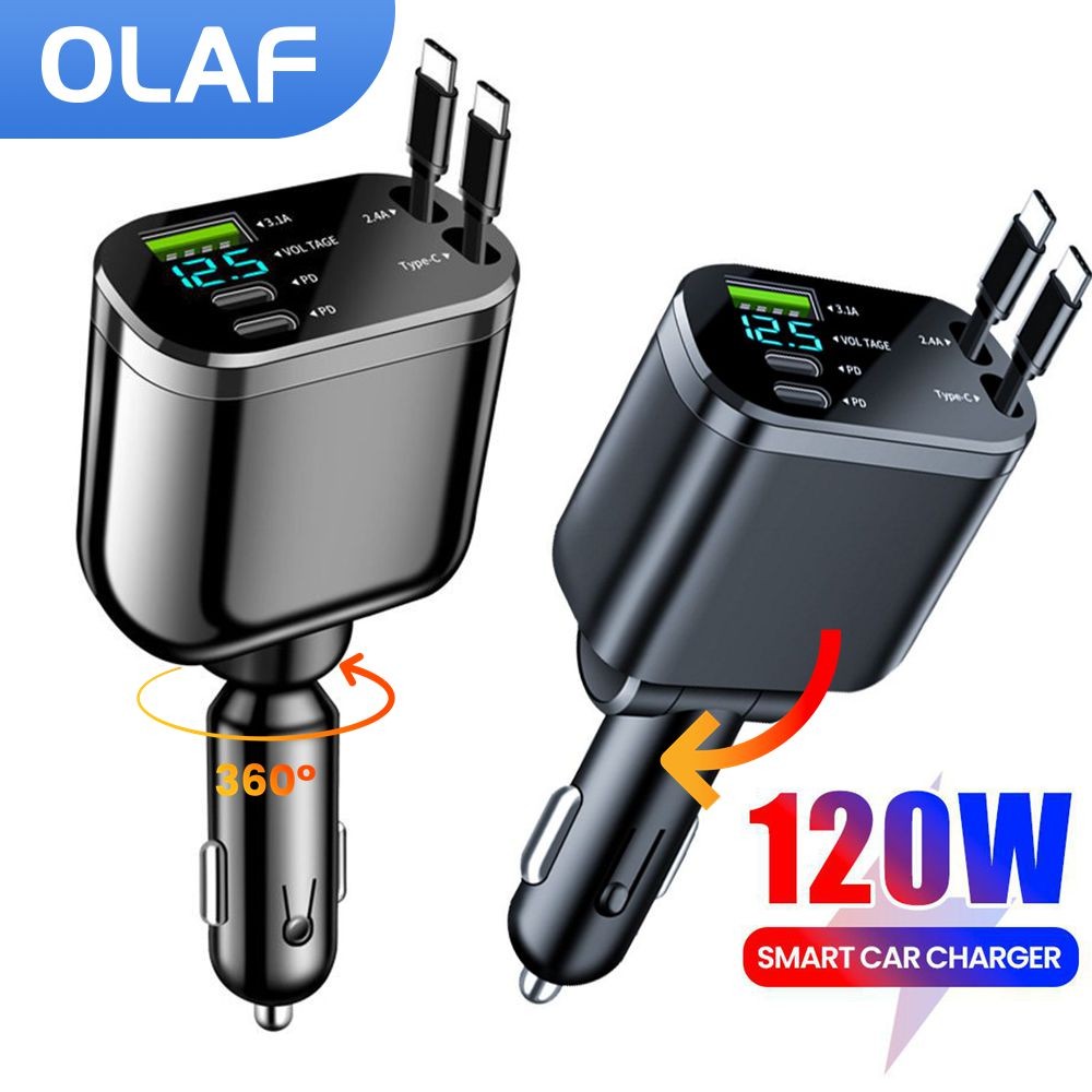 Jual 5 IN 1 Car arger Adapter Fast arging USB Type C Car arger with ...