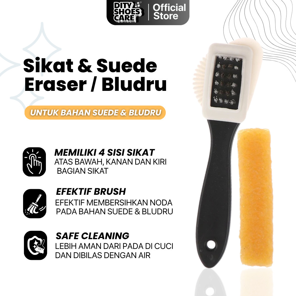 Jual Paket Pembersih Sepatu Suede & Nubuck / Suede Brush + Suede Eraser ...
