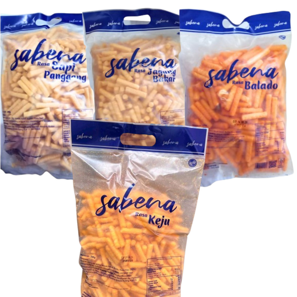 Jual Sabena Balado Keju Cemilan Stik Sabena 340 Gram kemasan baru ...