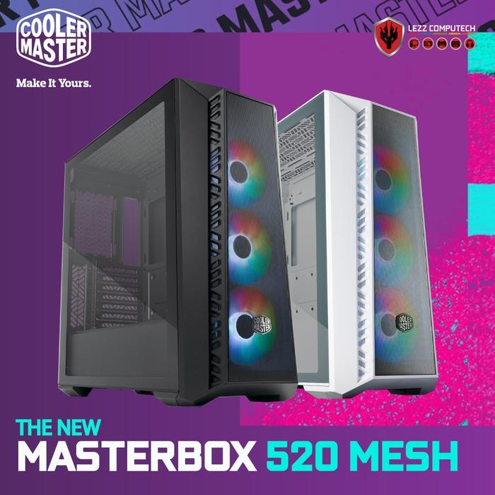 Jual COOLER MASTER MASTERBOX 520 MESH | MB520 MESH Mid-Tower ARGB Case ...