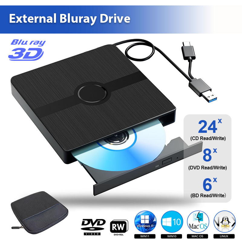 Jual External Blu ray Drive for Laptop PC Portable BD CD DVD Player ...