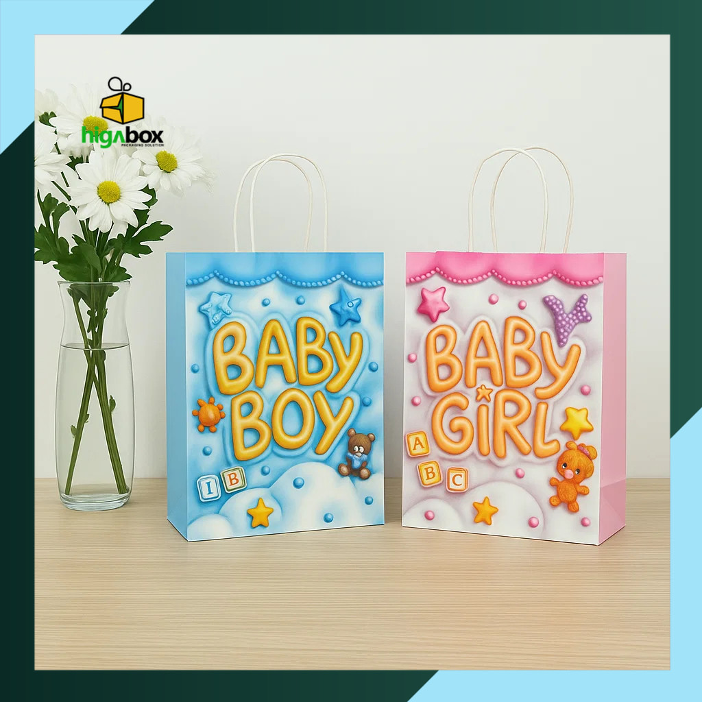 Jual Paper Bag Baby Boy / Paper Bag Baby Girl / Goodie bag Baby Boy ...