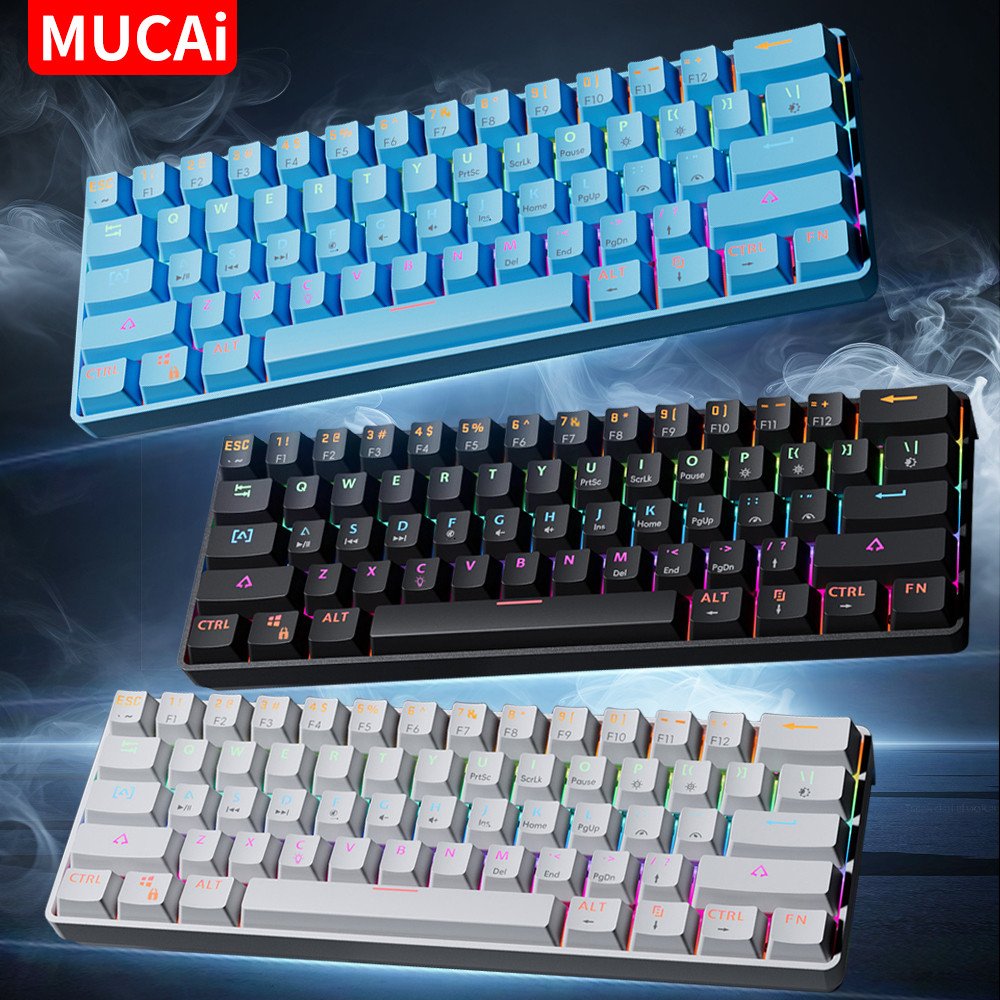 Jual MUCAI MK61 USB Gaming Esports Mechanical Keyboard Red Axis 61 Key ...