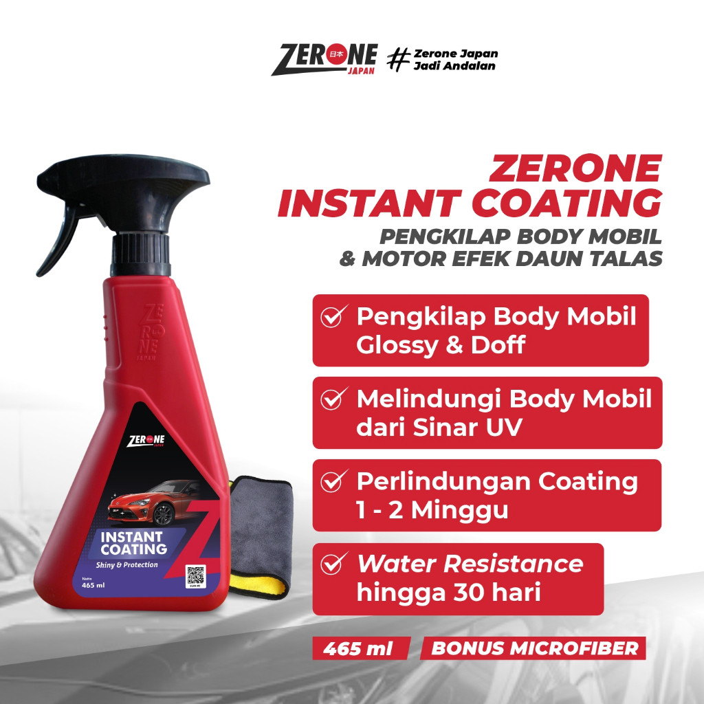 Jual Zerone Instant Coating Poles Pengkilap Body Mobil Motor Doff ...