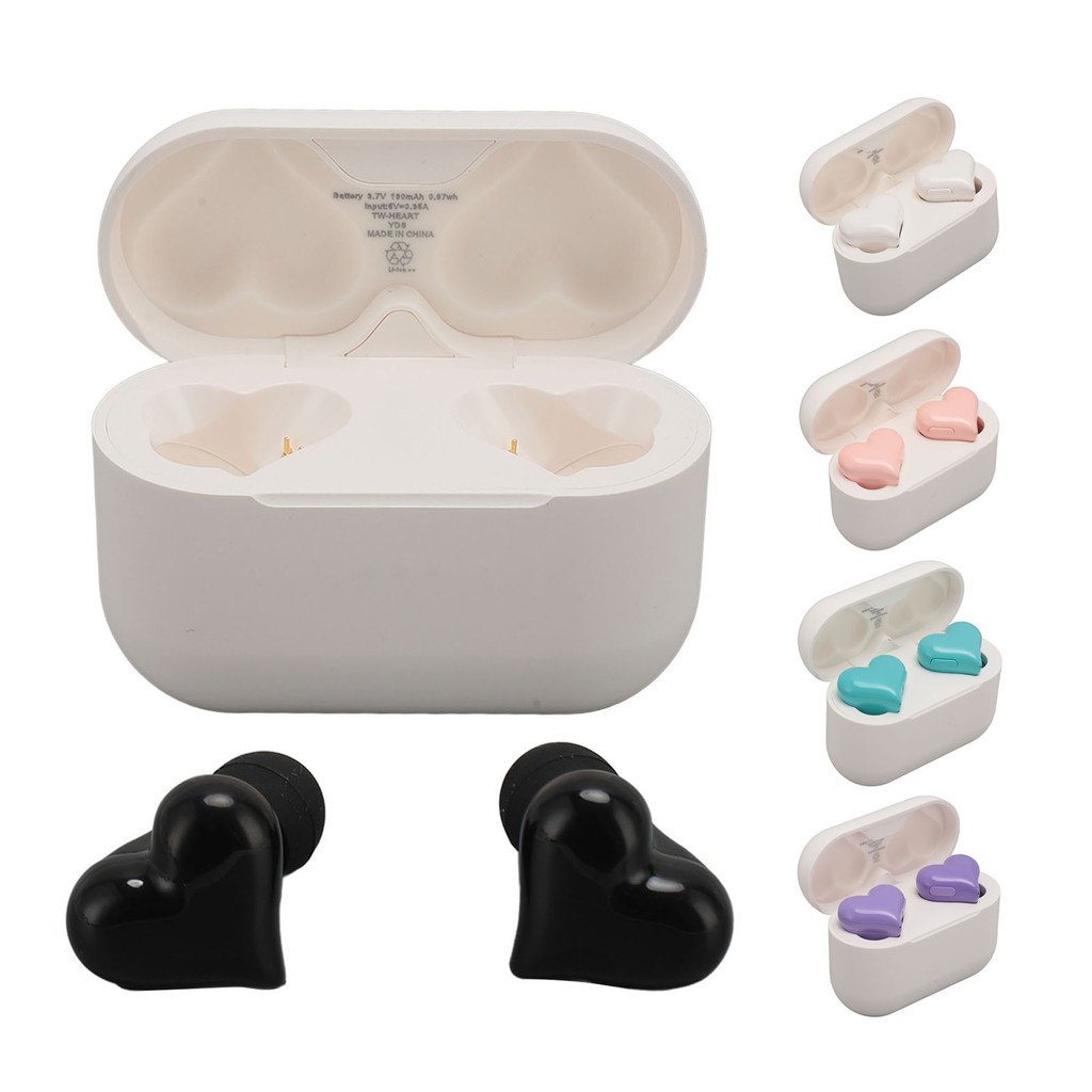 Jual Heart Shaped Wireless Earbuds Wireless Earbuds Headphone Fast ...