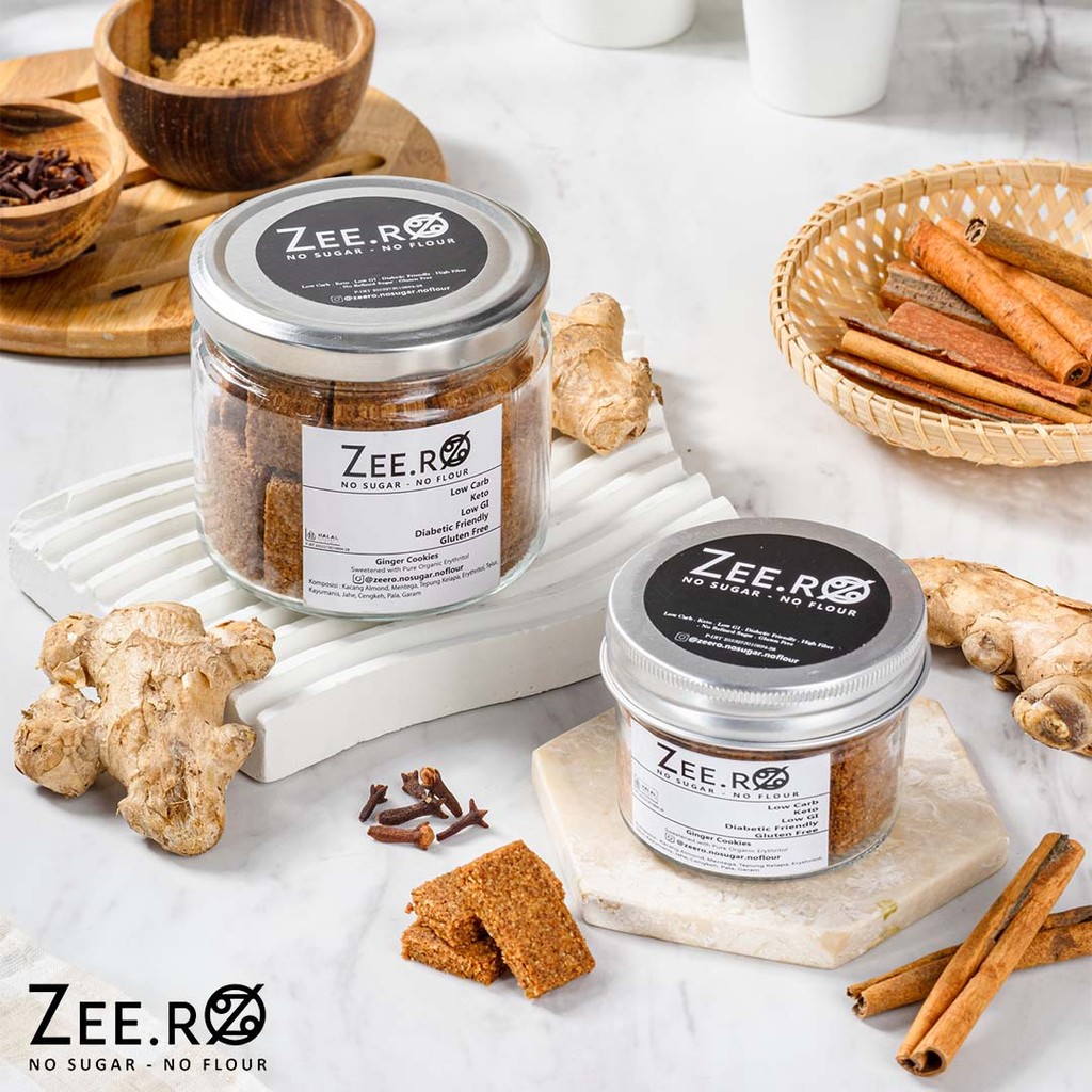 Jual Zeero Ginger Cookies / Low Carb / Low Gi / Gluten Free | Shopee ...