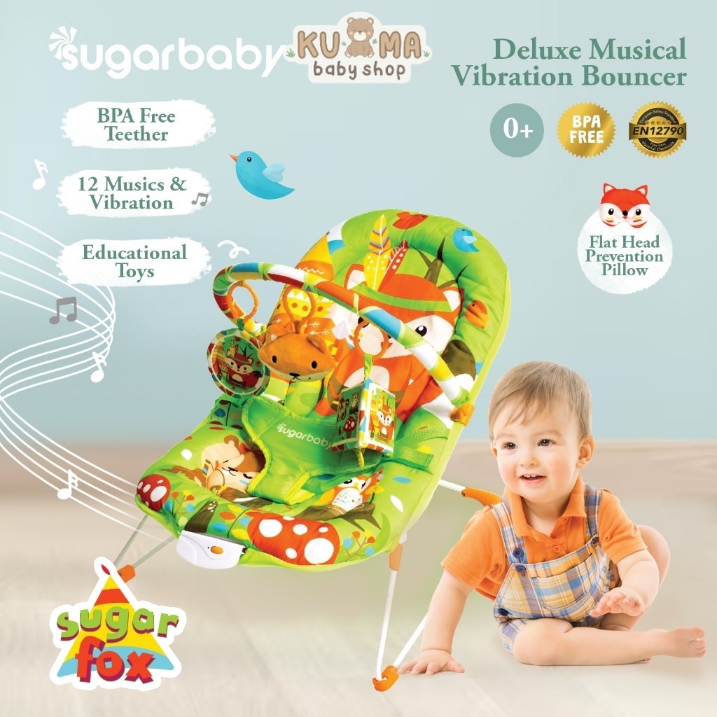 Jual Sugar Baby Deluxe Musical Vibration Bouncer 1 Recline - Sugar Fox ...