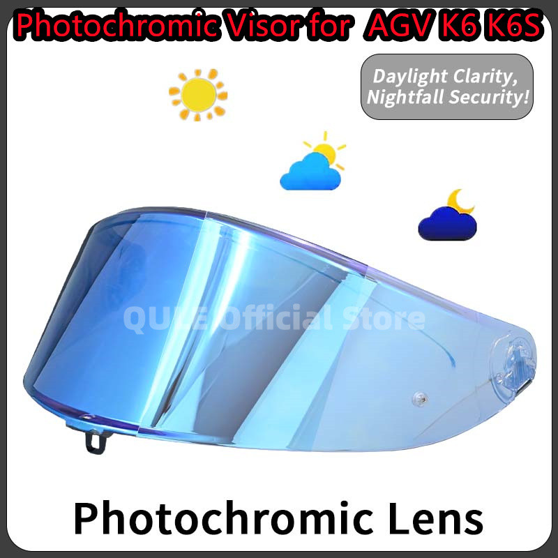 Jual k6 Photochromic Shield Visor Lenses for AGV K6 K6S Visor Full Face ...