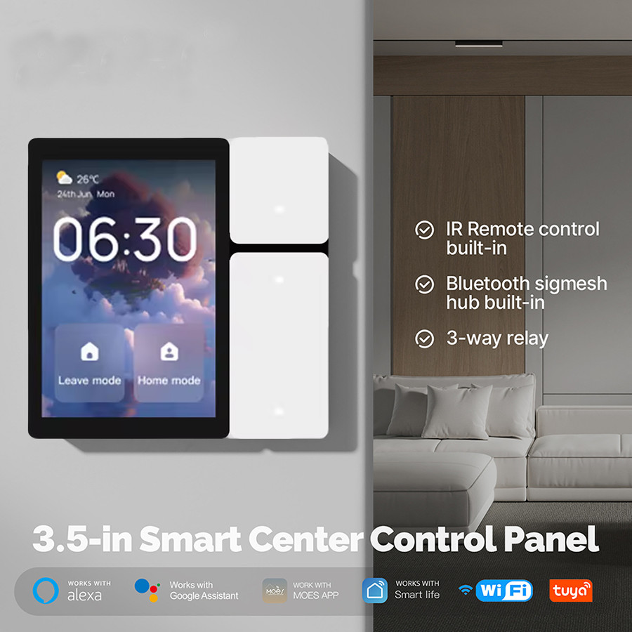 Jual Smart Control Panel 3.5inch BLE Central Control Panel 3 Relay ...
