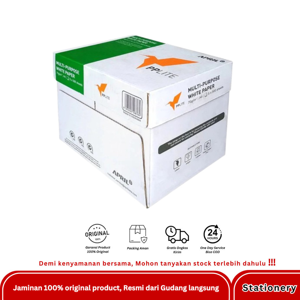 Jual KERTAS HVS PP LITE A4 / F4 - PER BOX ( 5 RIM ) | Shopee Indonesia