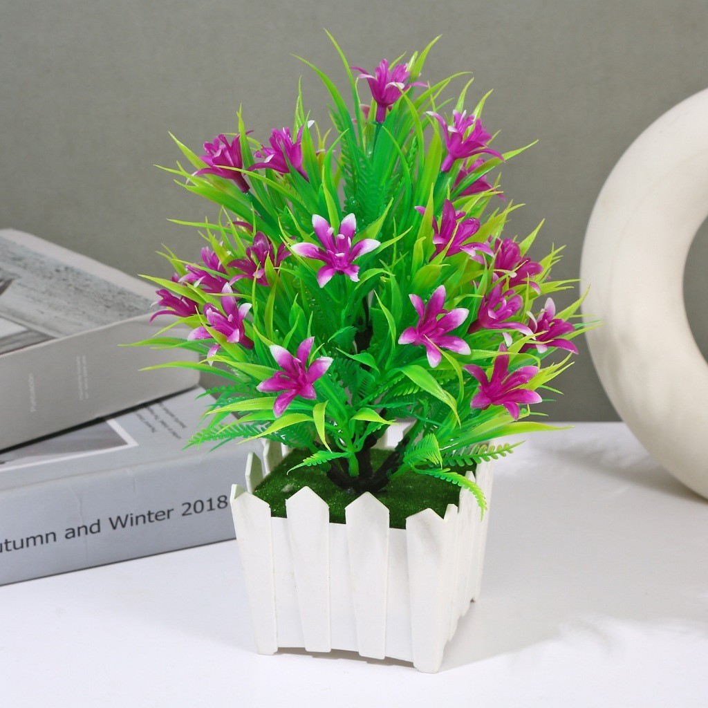 Jual Pot Bunga Hias Plastik Tanaman Bonsai Ornamen Dekorasi Rumah Bunga ...