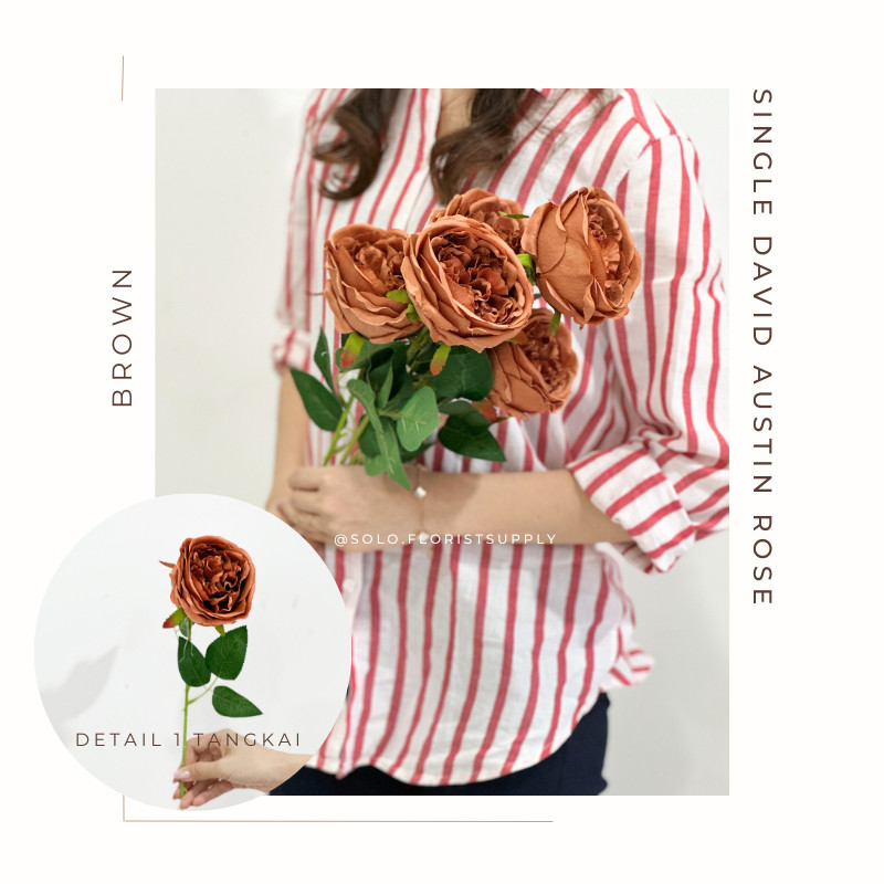Jual SINGLE DAVID AUSTIN ROSE ARTIFICIAL FLOWER MAWAR SATUAN BUNGA ...
