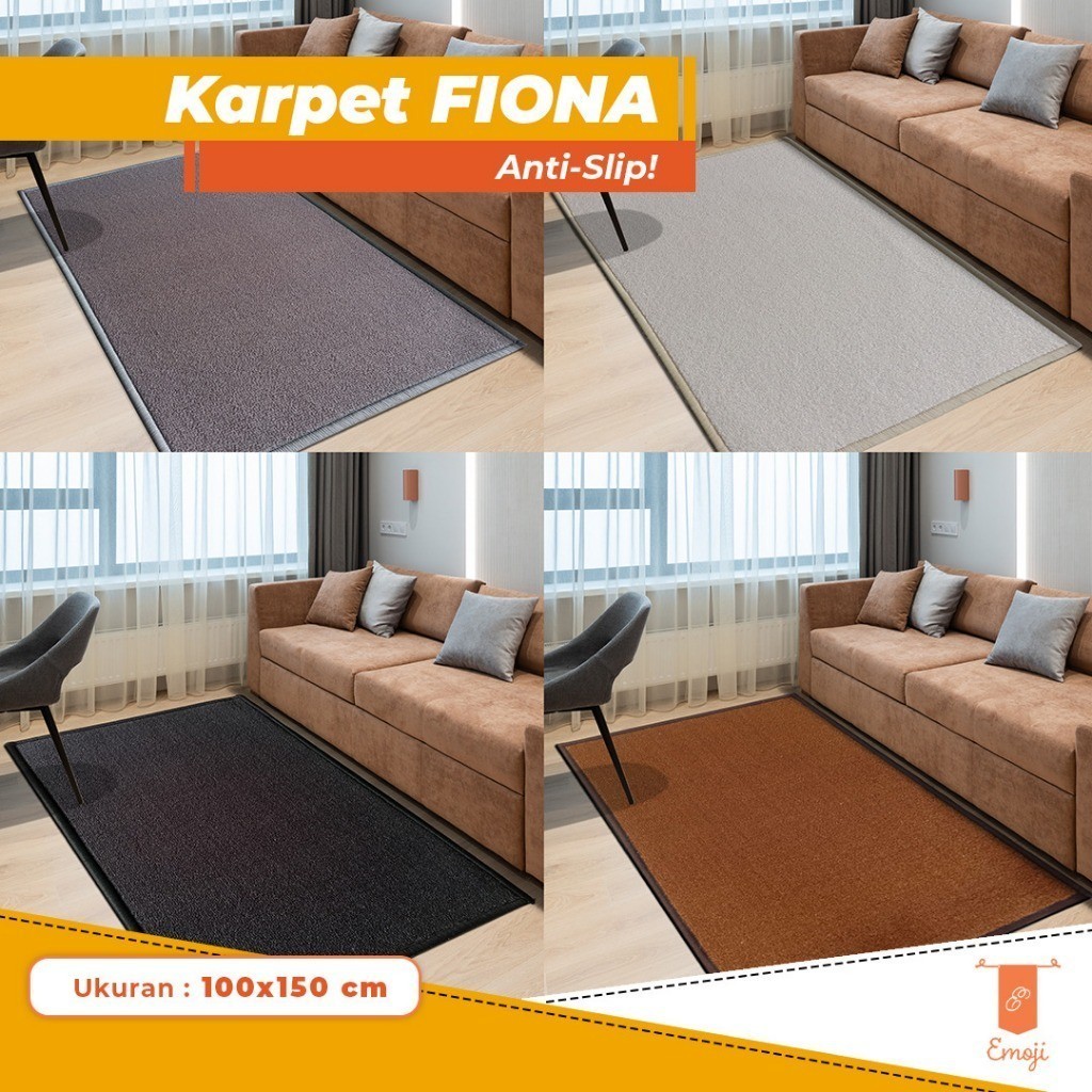 Jual GY76TL Karpet Polos Alas Lantai Minimalis FIONA Anti Slip 100x150 ...
