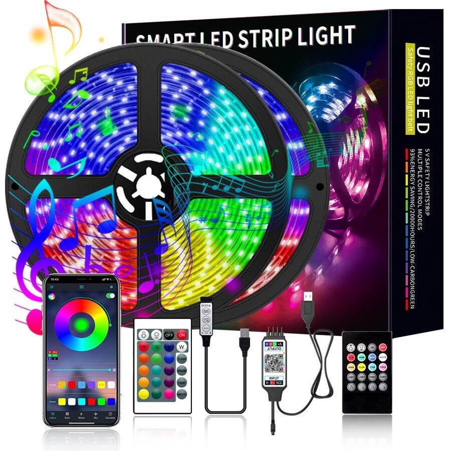 Jual PAKET LAMPU LED STRIP 15M Lampu LED Strip 5050 RGB Warna Warni ...