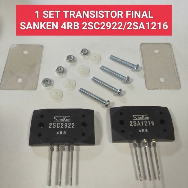 Jual TRANSISTOR FINAL SANKEN 4RB 2SA1216 - 2SC2922 SATU SET PLUS MIKA SET | Shopee Indonesia