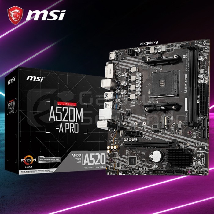 Jual MSI A520M-A PRO AMD AM4 A520 DDR4 Motherboard | Shopee Indonesia