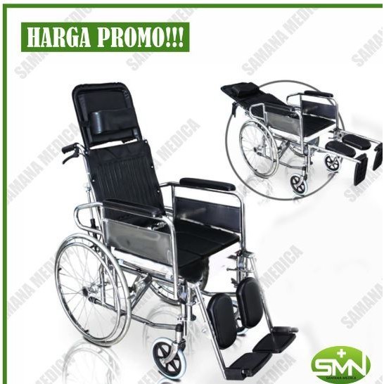Jual Kursi Roda 3 in 1 dengan TOILET, BISA REBAHAN merek GEA Fs609gc ...
