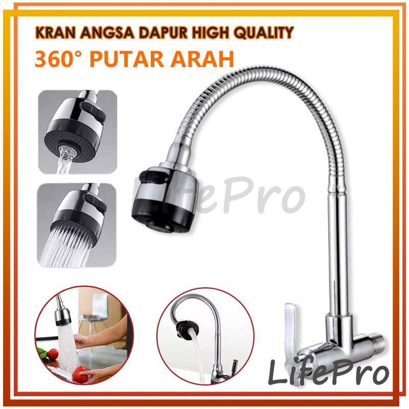 Jual Kran Angsa Fleksibel / Keran Air Angsa ABS Fleksibel 2 Mode ...