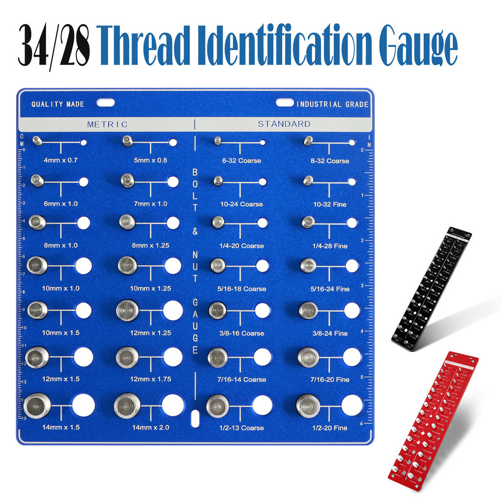Jual 28/34 Precise Thread Identification Gauge Nut And Bolt Thread ...