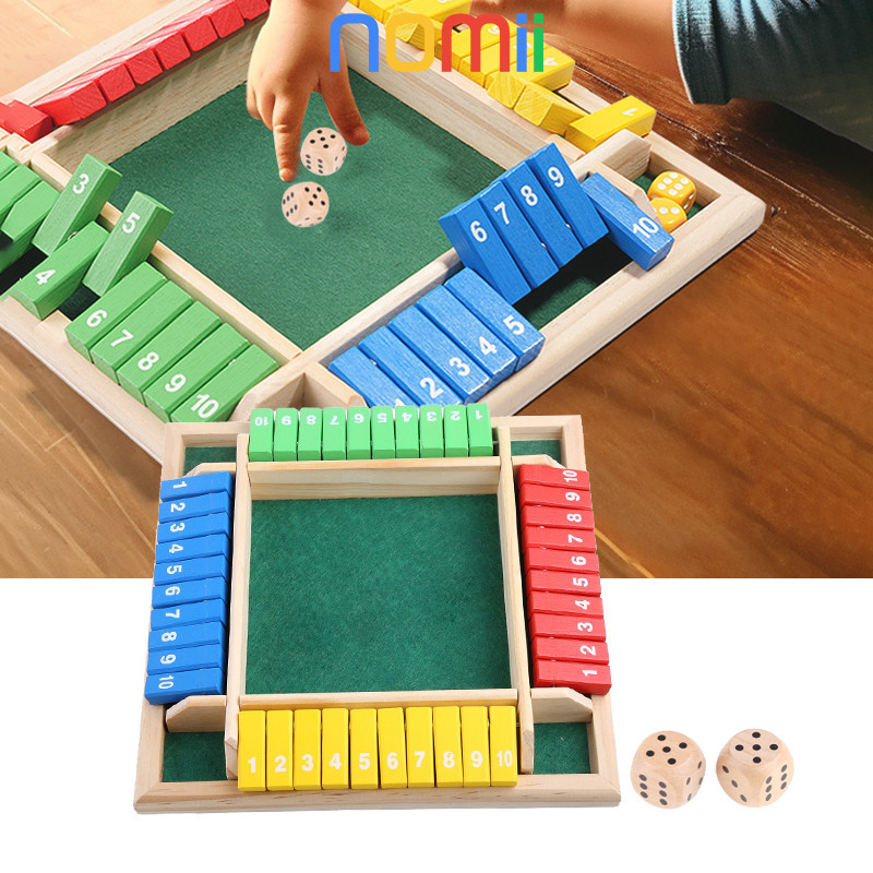 Jual Mainan Board Game Dadu Shut The Box Angka 1-10 4 Sisi Untuk Anak ...
