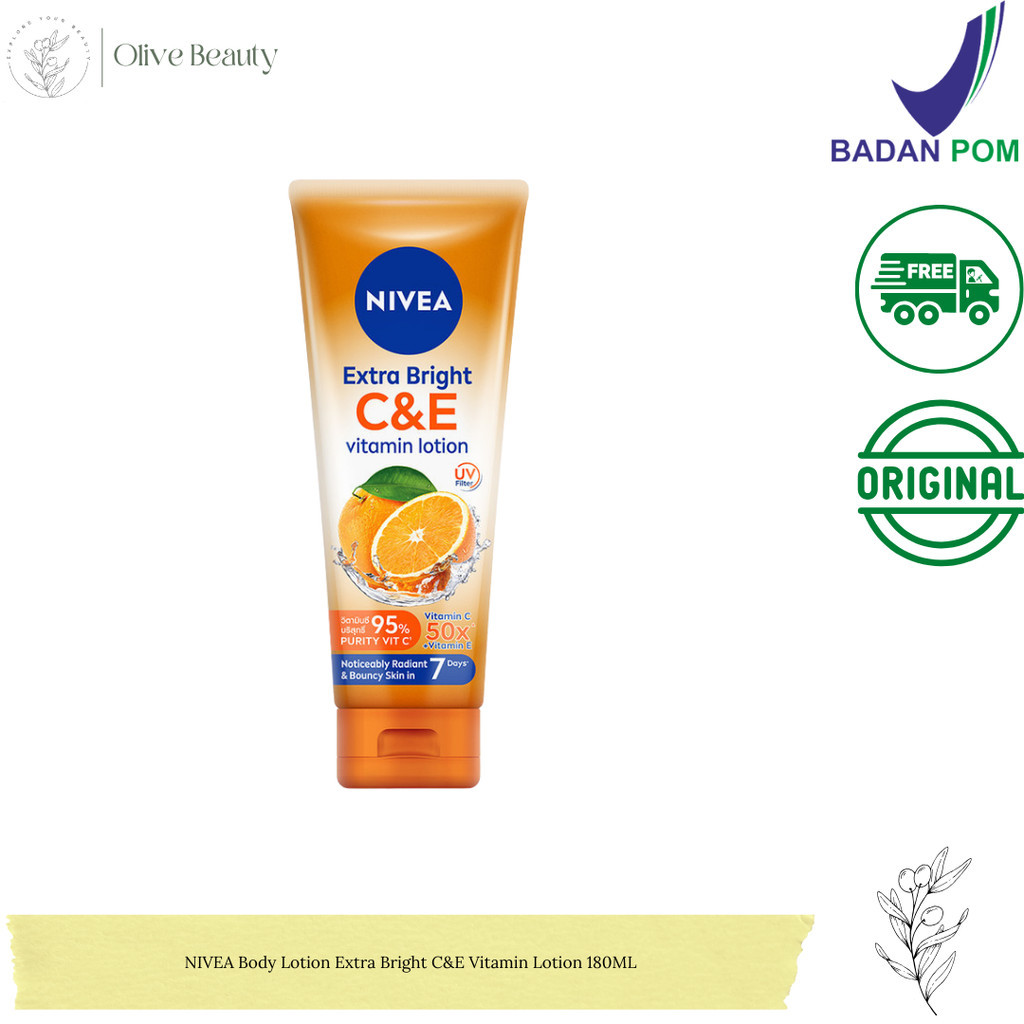 Jual NIVEA Body Lotion Extra Bright C&E Vitamin Lotion 180ML | Shopee Indonesia