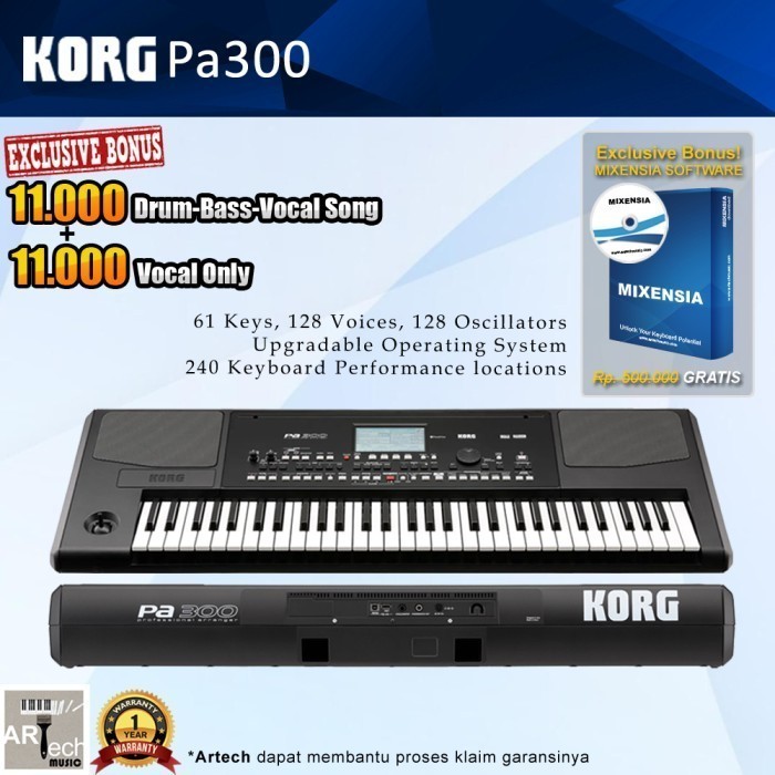 Jual KORG Pa 300 / Pa300 / Pa-300 Professional Arranger Garansi RESMI ...