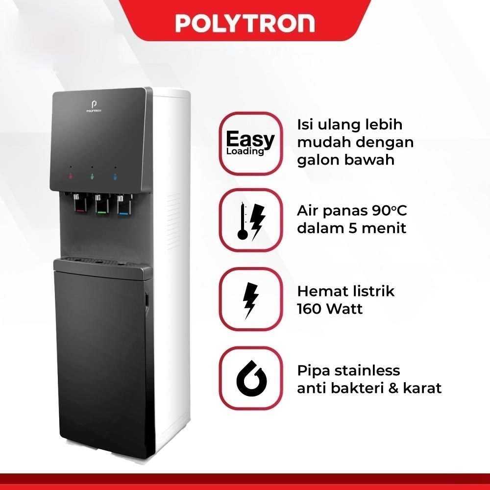 Jual Dispenser Polytron PWC 778LX / PWC778LX Galon Bawah Kompressor 3 ...