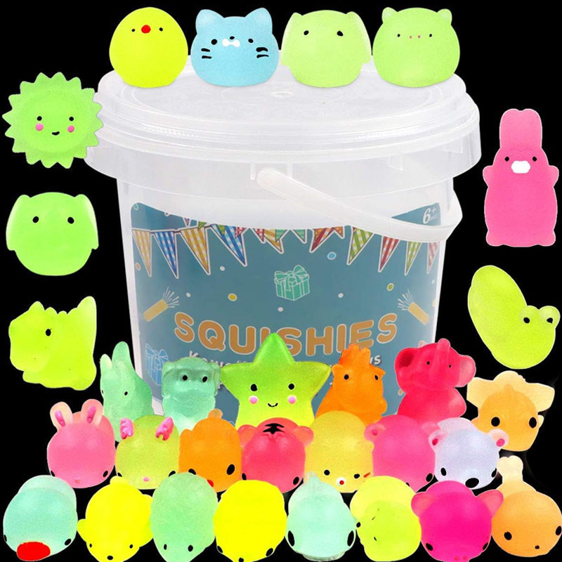 Jual Fidget Mochi Squishy Animals Glow In The Dark Stress Relief Toys ...