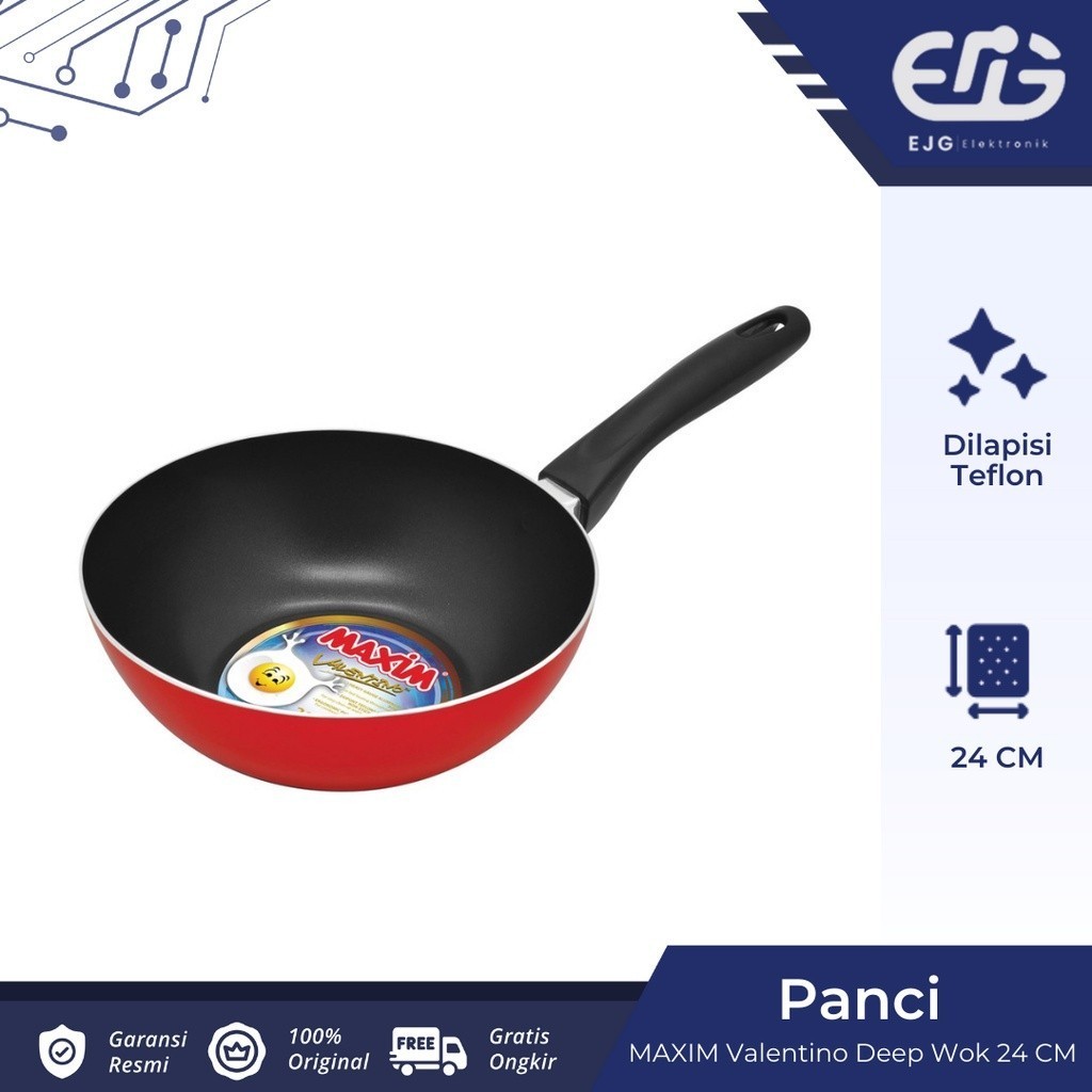 Jual Maxim Valentino Deep Wok 24cm Cypruz Hercules Series Fry Wok 20 ...