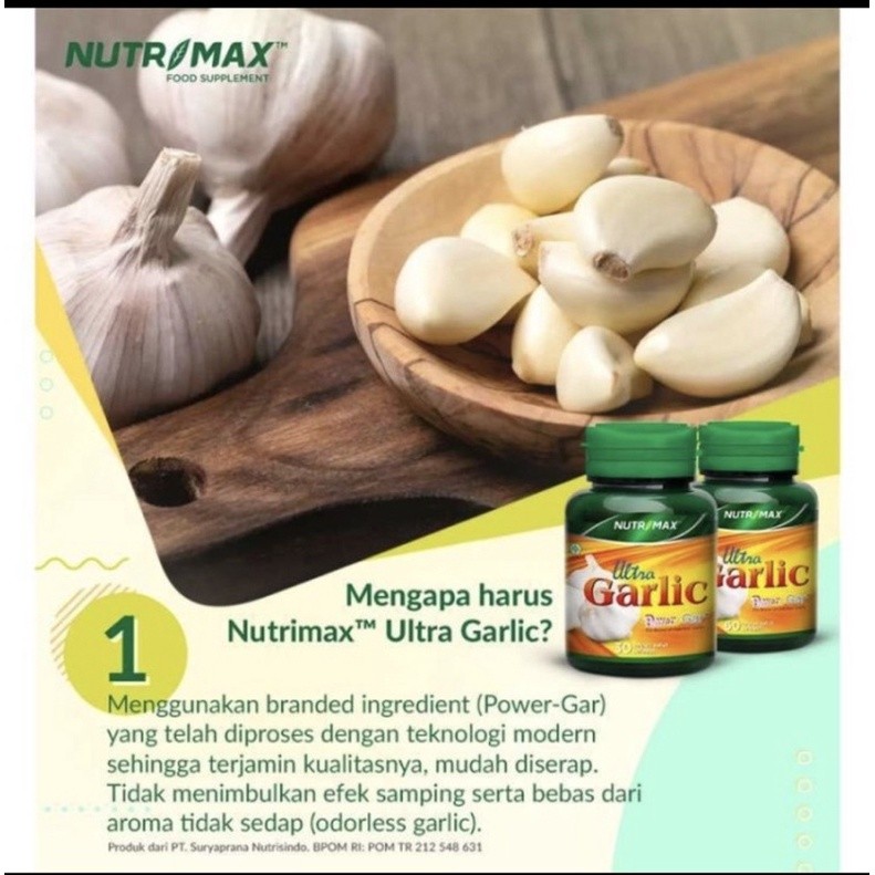Jual NUTRIMAX ULTRA GARLIC 2000 30 CAPS ED 2025 VITAMIN PENURUNAN ...