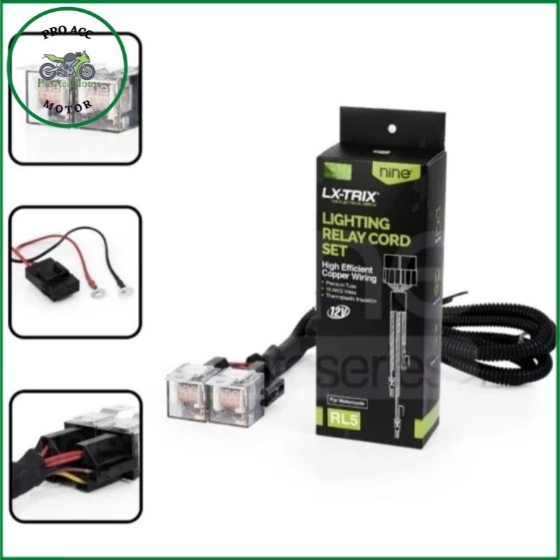 Jual Relay Lampu Set Nine Cord Set RL5 Paket komplit Relay Double ...
