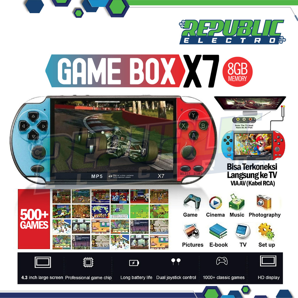 Jual GAME BOX X7 Enhanced Edition GAMEBOY PSP X7 Handheld Console 5.000 ...