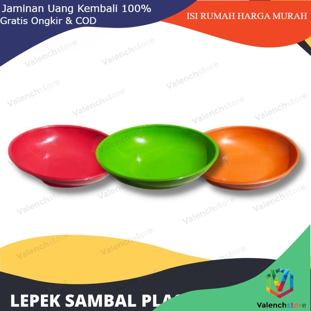 Jual ISI 6PCS Lepek Sambal Plastik Warna Melamine Tebal / Lepek saus ...