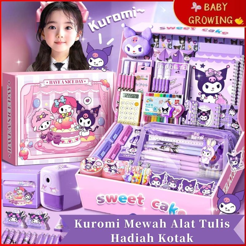 Jual Kuromi Mewah Alat Tulis Set Hadiah Kotak Hadiah Siswa / Sanrio 9 ...